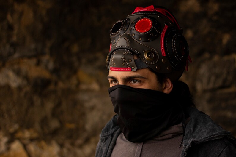 The Master and Hist Mask Steampunk Industrial Leather Helmet and Mask ...
