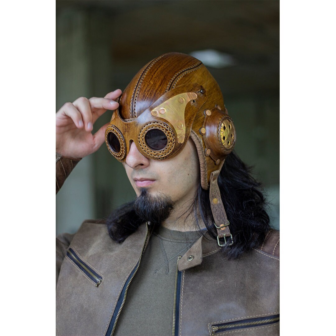 Aviator Helmet, Cosplay Mask, Cyberpunk Mask - Etsy