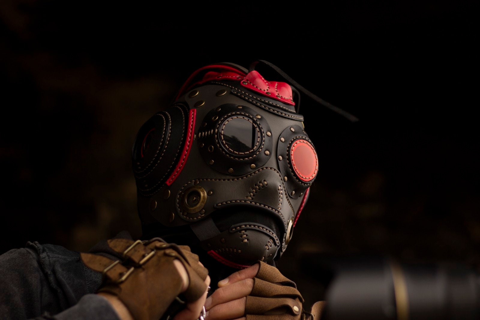 The Master and Hist Mask Steampunk Industrial Leather Helmet and Mask ...