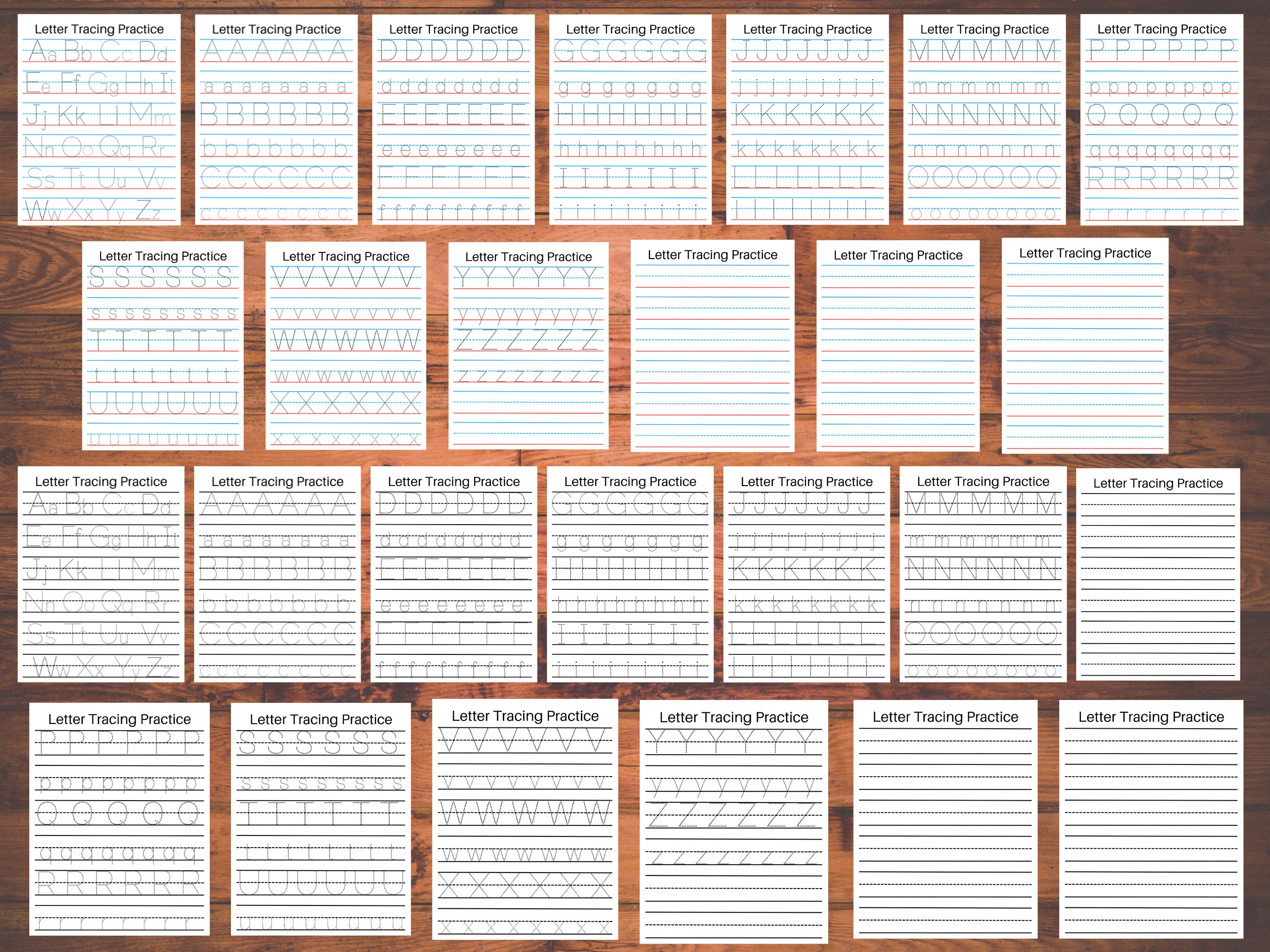 Letter Tracing Bundle Printable Alphabet Letter Tracing ABC Tracing ...