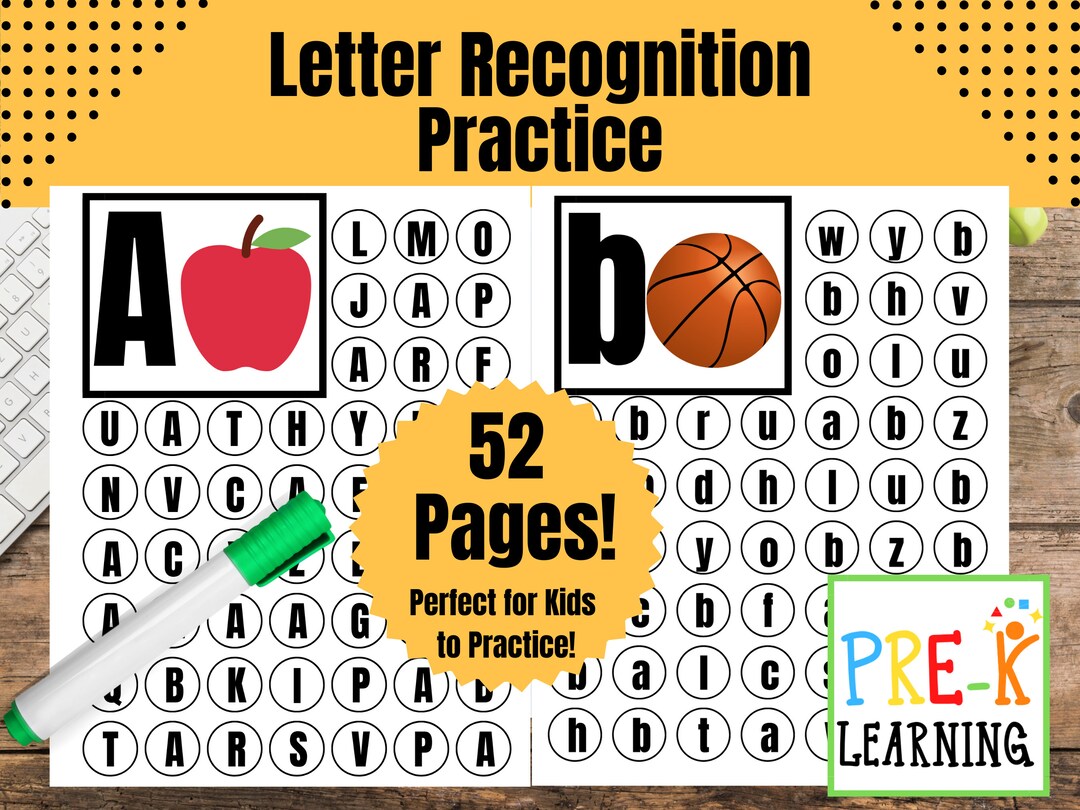 Letter Recognition Worksheets Alphabet Dot Marker Activity Preschool ...
