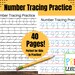 Number Tracing Worksheet Bundle Number Tracing Printable Number ...