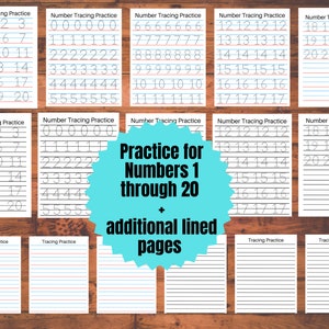 Number Tracing Bundle Number Tracing Practice Printable Number Practice ...