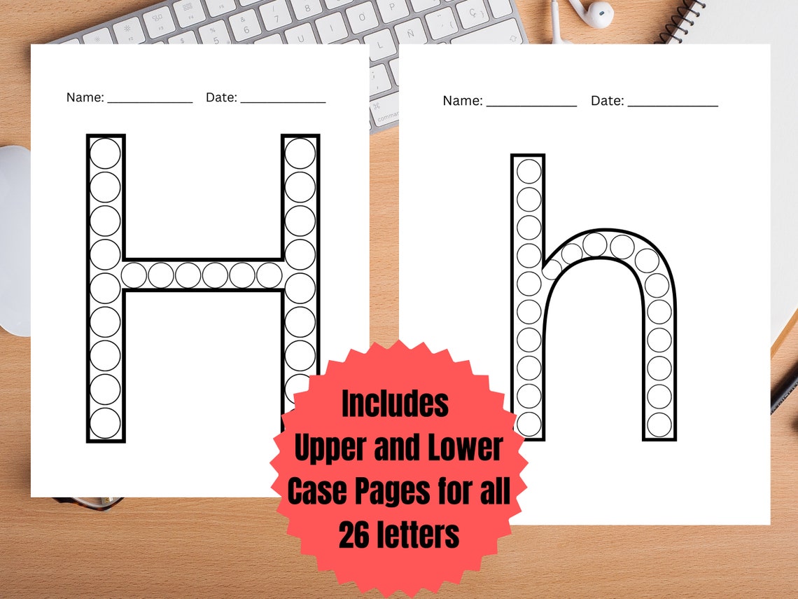 Dot Marker Letters Dot Markers Printable Dab It Marker - Etsy