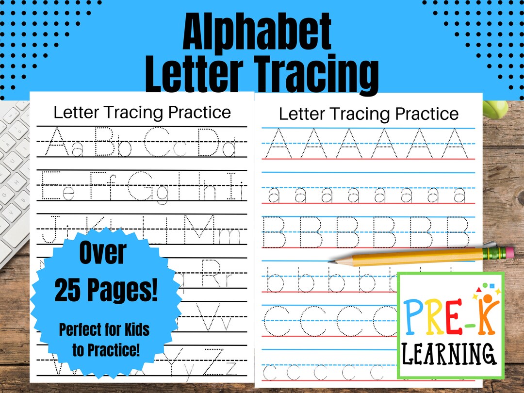 Letter Tracing Bundle Printable Alphabet Letter Tracing ABC Tracing ...