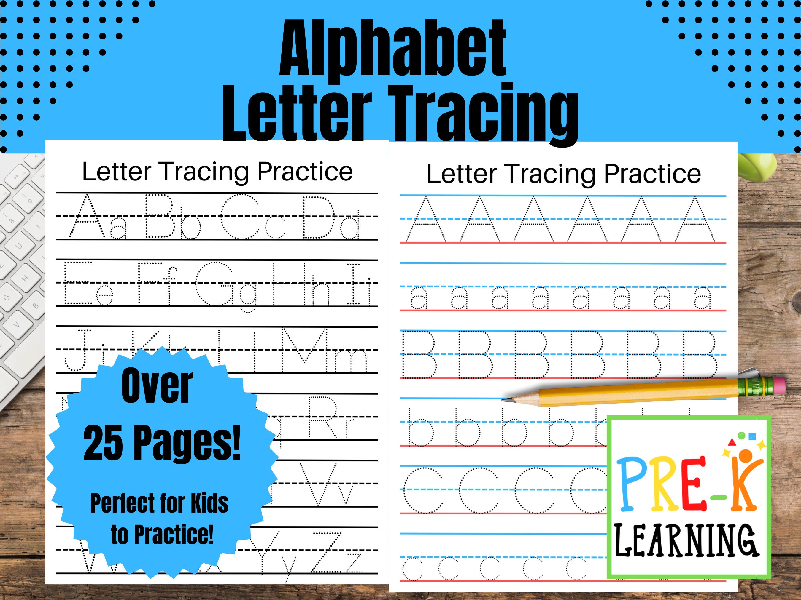 Letter Tracing Bundle Printable Alphabet Letter Tracing ABC Tracing ...
