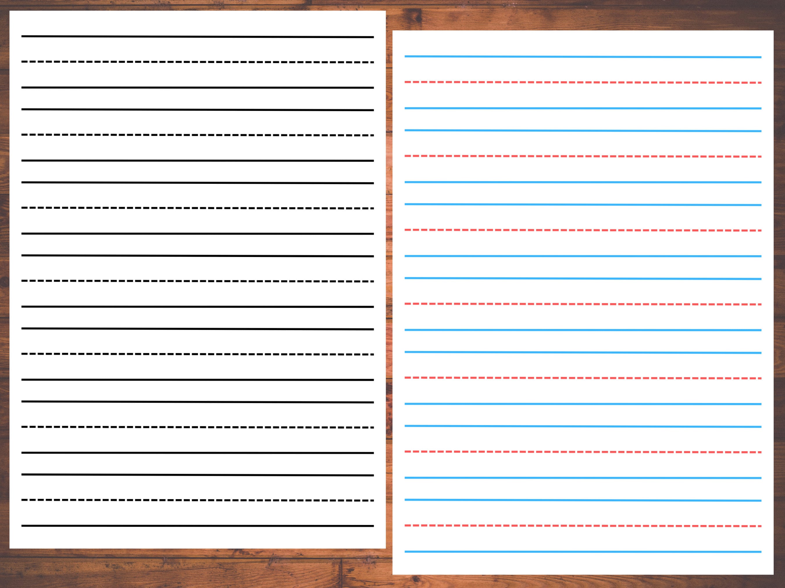 Lined Paper Printable Handwriting Practice Paper Printable - Etsy Canada