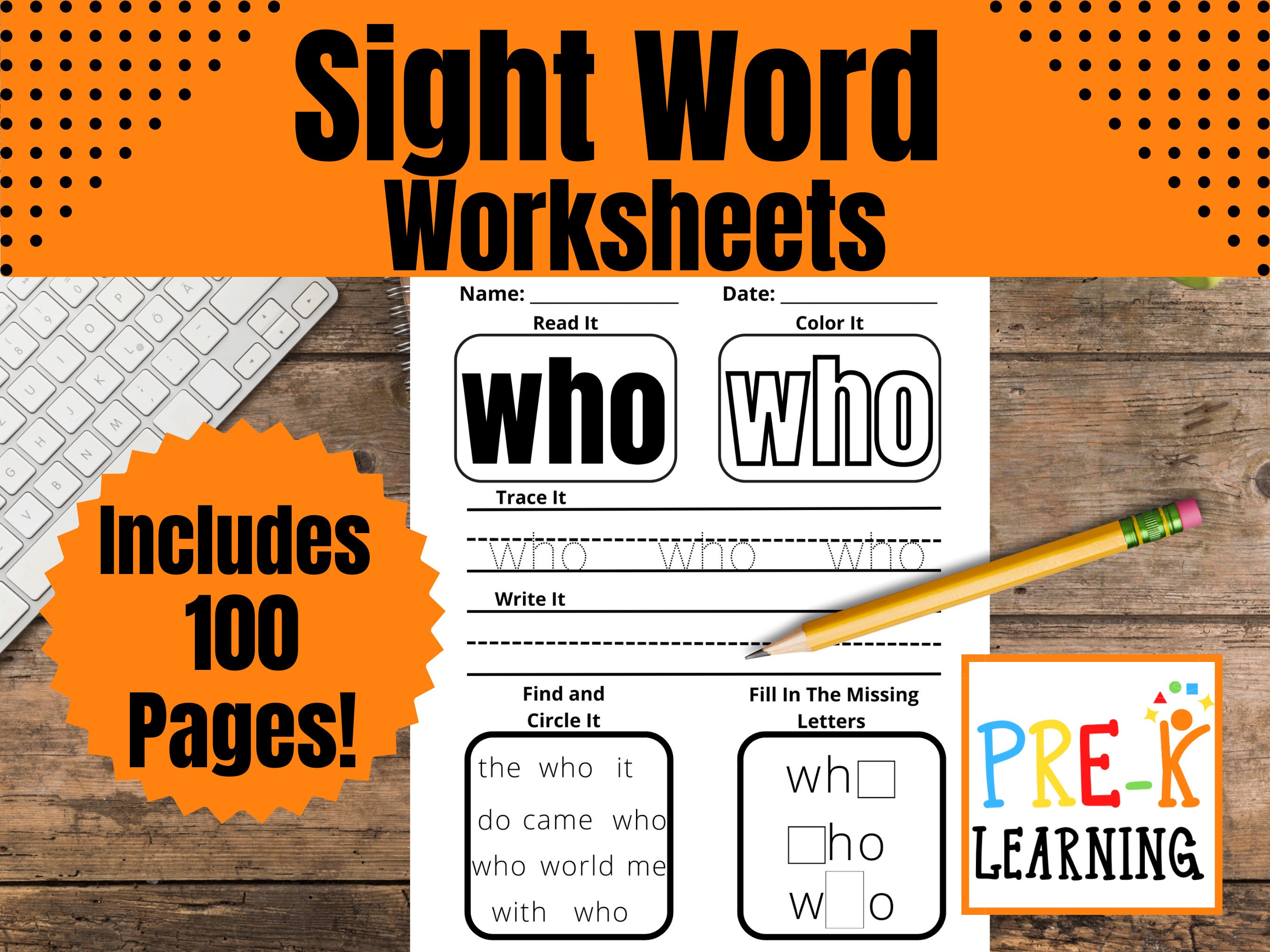 Sight Words 100 First Sight Words Worksheets High Frequency Words Sight ...