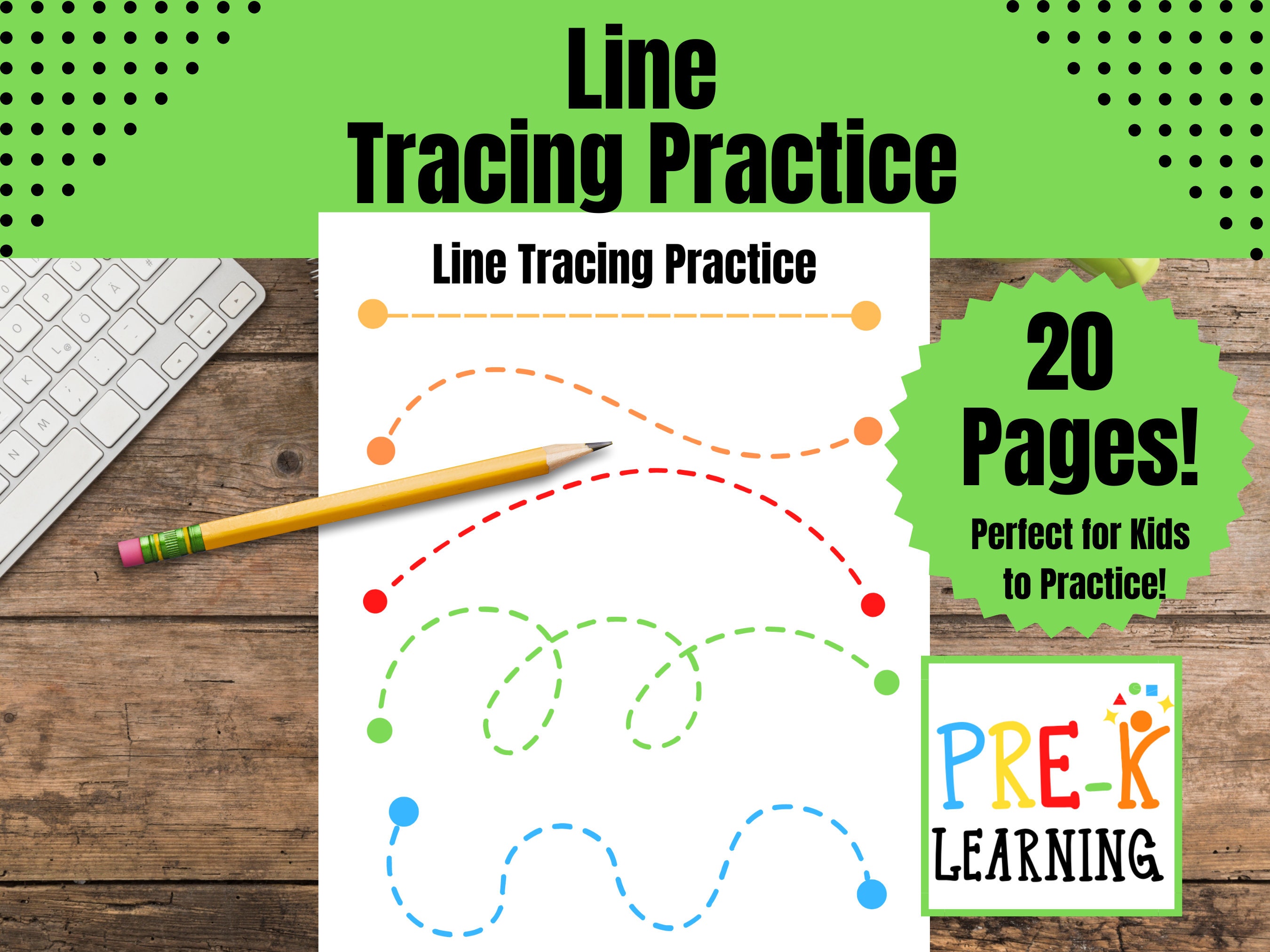 Tracing Lines Worksheets Line Tracing Pre-handwriting Practice Tracing ...