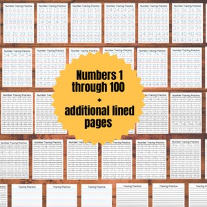 Number Tracing Worksheet Bundle Number Tracing Printable Number ...