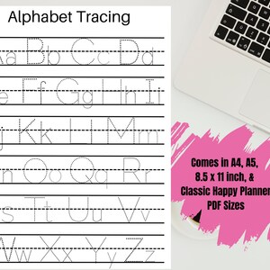 Alphabet Letters Tracing Page Handwriting Practice Preschool Worksheets ...
