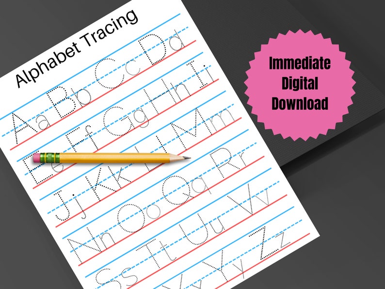 Alphabet Letters Tracing Page Handwriting Practice Preschool Worksheets ...