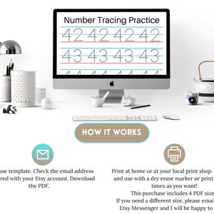 Number Tracing Bundle Number Tracing Practice Printable Number Practice ...