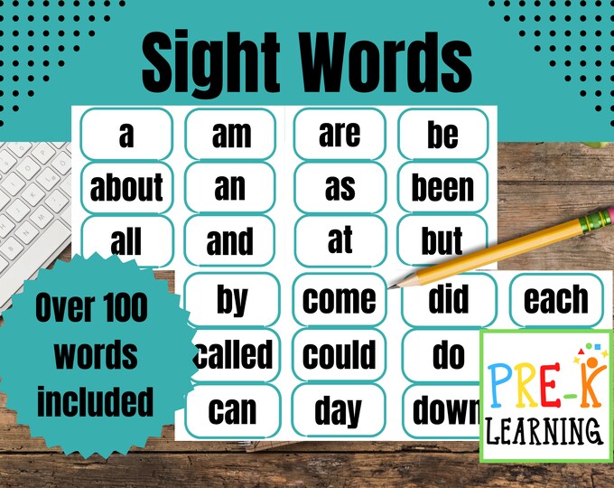 Sight Words 100 First Sight Words Printable High Frequency Words Sight ...