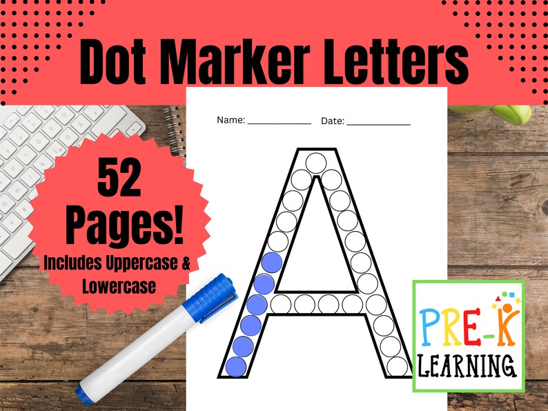 Dot Marker Letters Dot Markers Printable Dab It Marker - Etsy