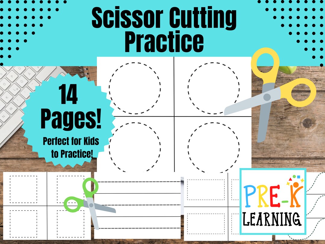 Scissor Practice Cutting Practice Bundle Scissor Skill Worksheets Fine ...