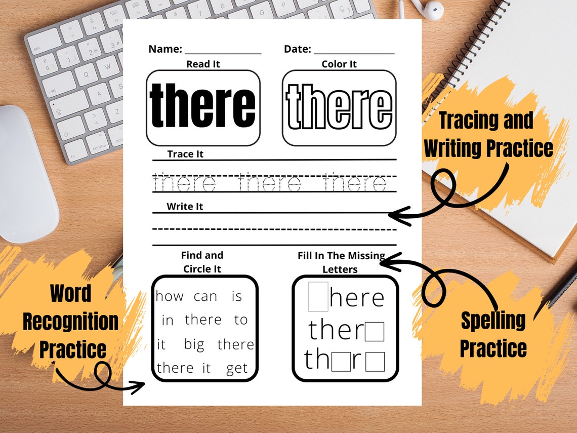 Sight Word Worksheets Sight Words 50 First Sight Words Sheets Sight ...