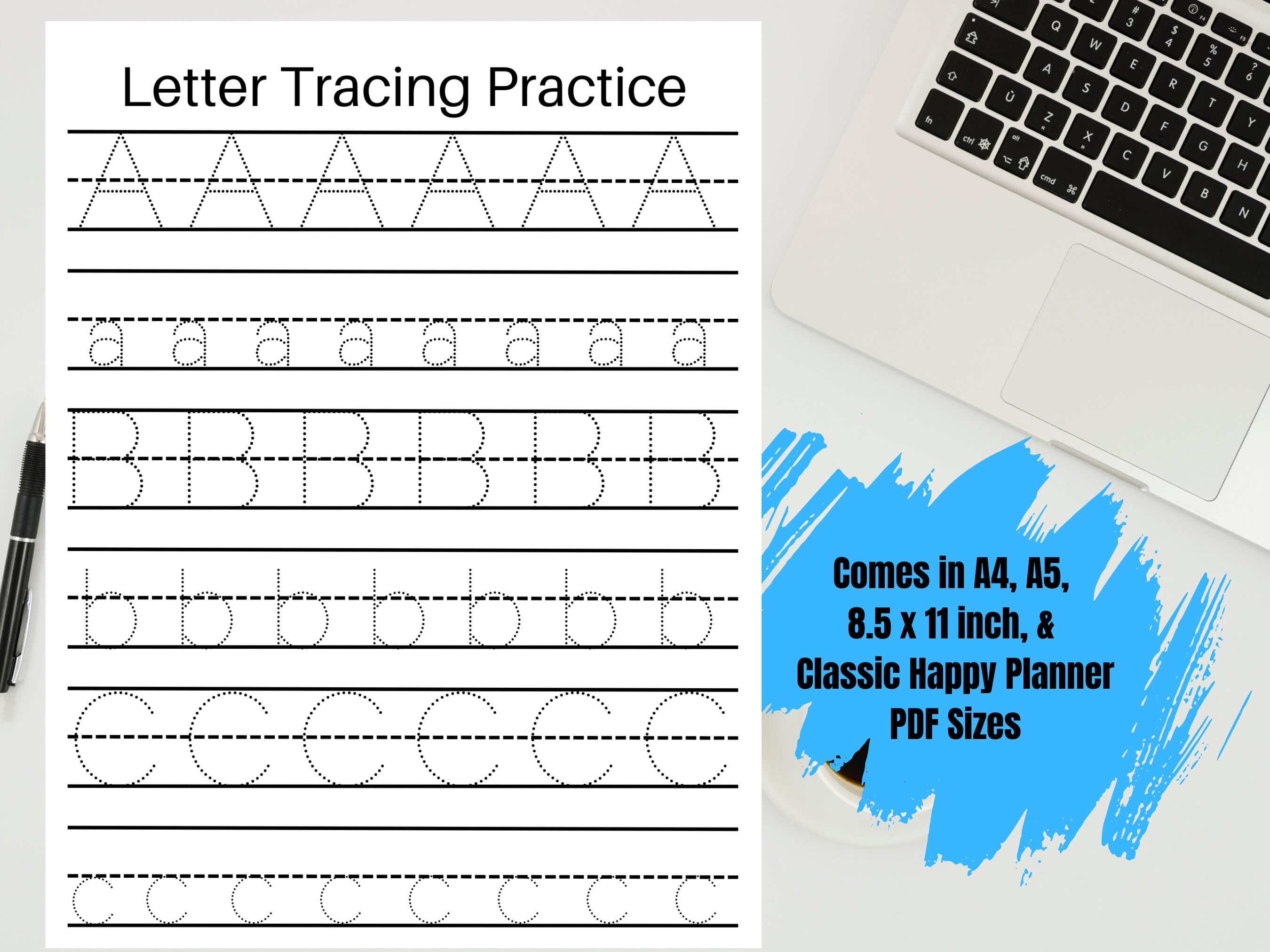 Letter Tracing Bundle Printable Alphabet Letter Tracing ABC Tracing ...