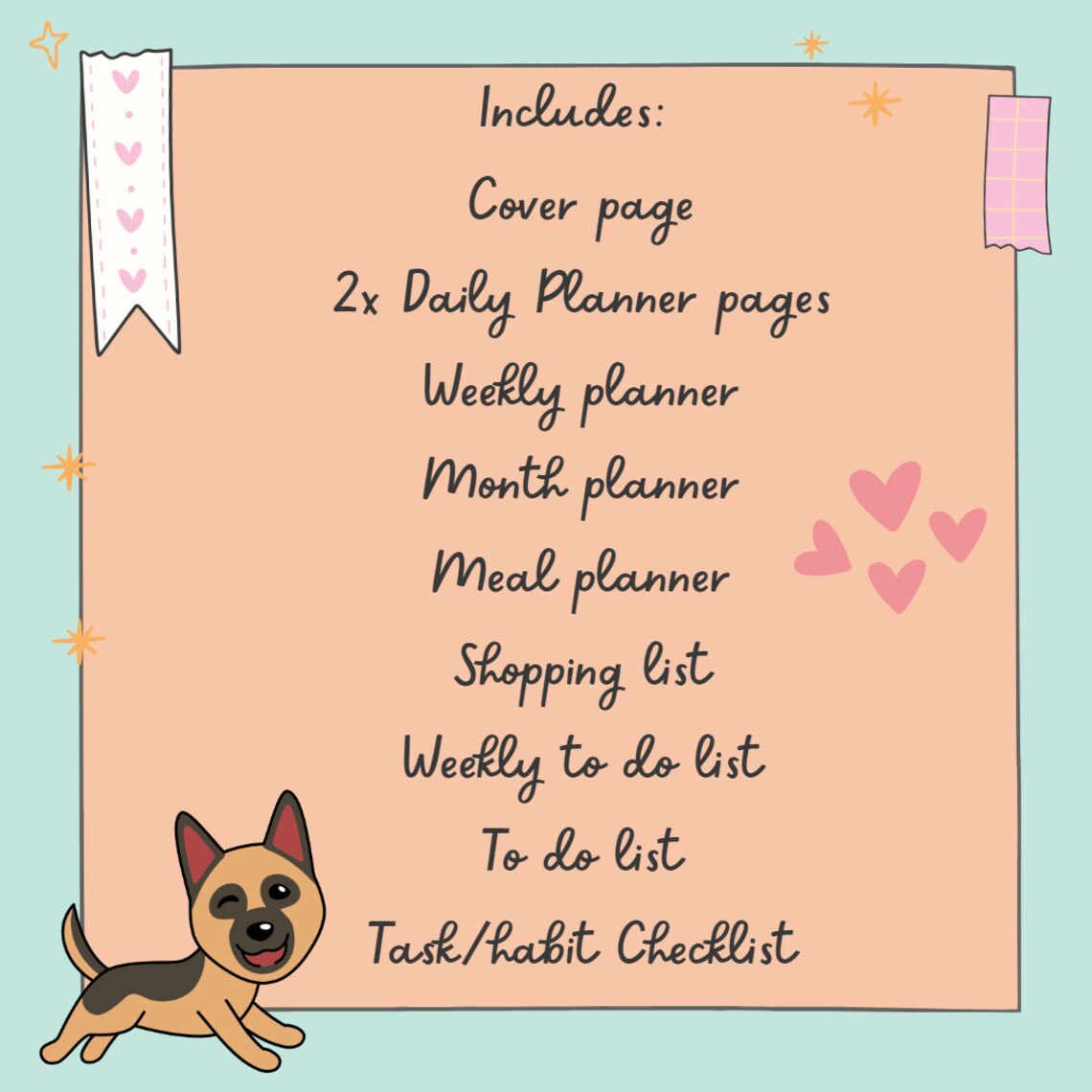 Dog Theme Planner Bundle Set of 10 Printable Pages. Planner - Etsy