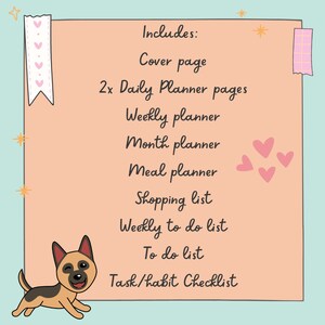Dog Theme Planner Bundle Set of 10 Printable Pages. Planner - Etsy