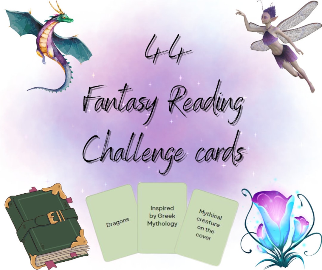 Fantasy Reading Challenge Cards, TBR Cards, to Be Read Prompts, Card ...