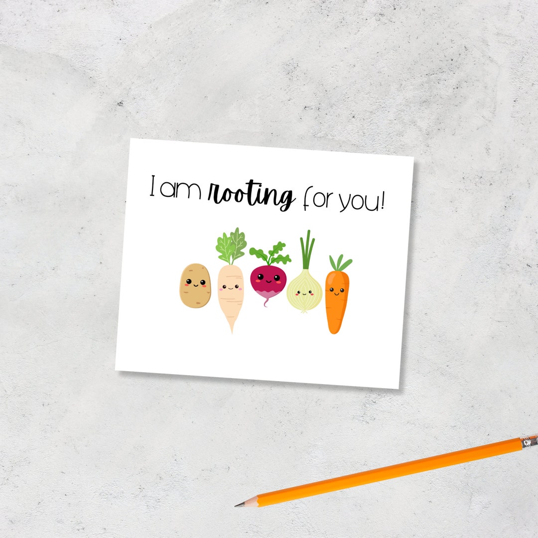 Folding Card: i'm Rooting for You Print and Fold at Home Card Template ...