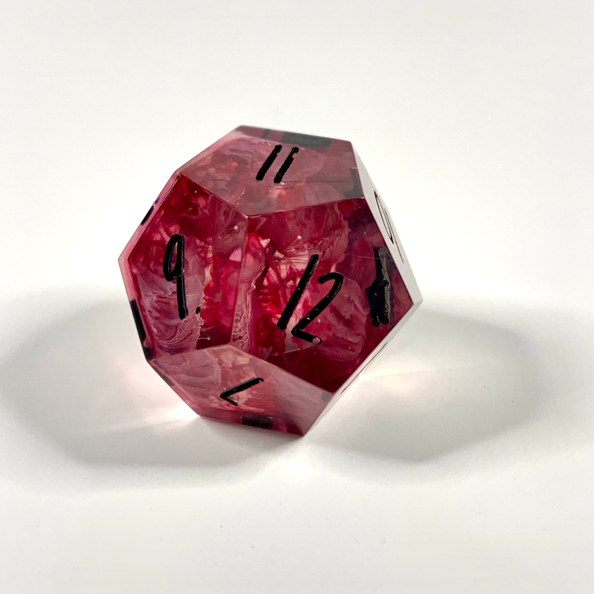 Ruby Skies, 8-piece DND Dice Set, Handmade Dice Set, Sharp-edged Dice ...