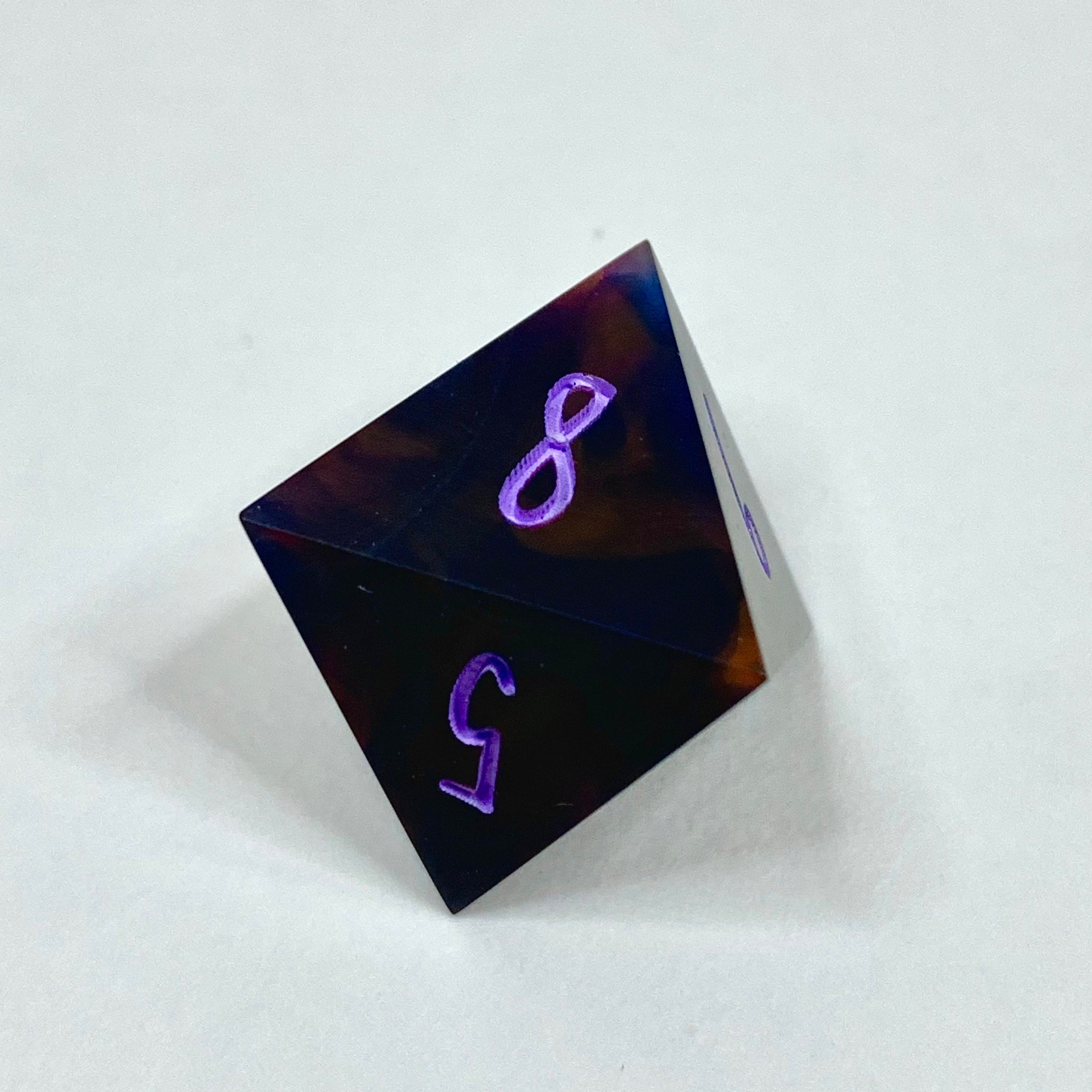 Void, 8-piece DND Dice Set, Handmade Dice Set, Sharp-edged Dice Set ...