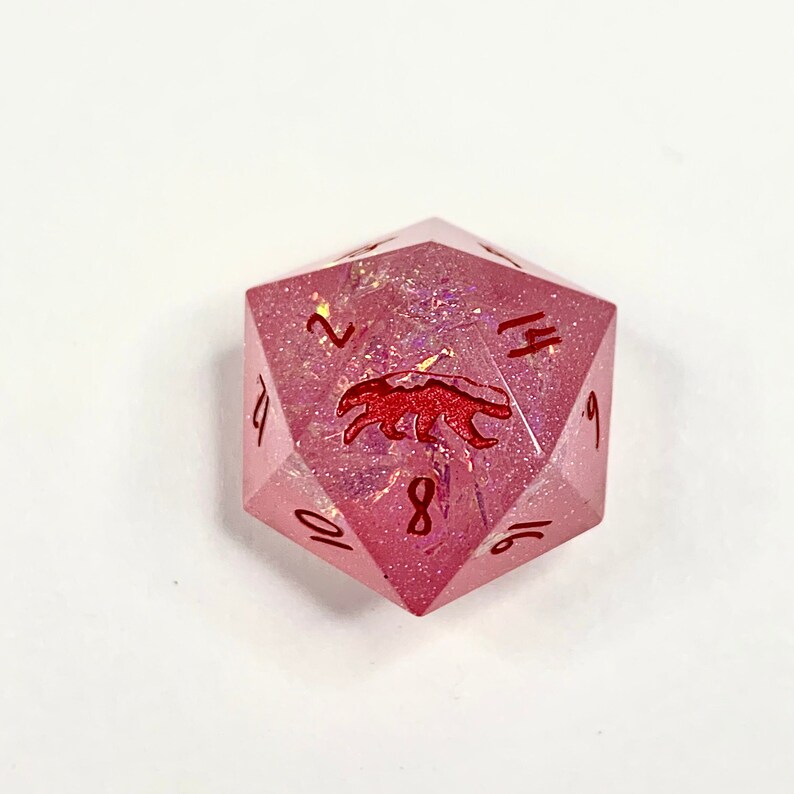 Rosy Jewel, 8-piece DND Dice Set, Handmade Dice Set, Sharp-edged Dice ...