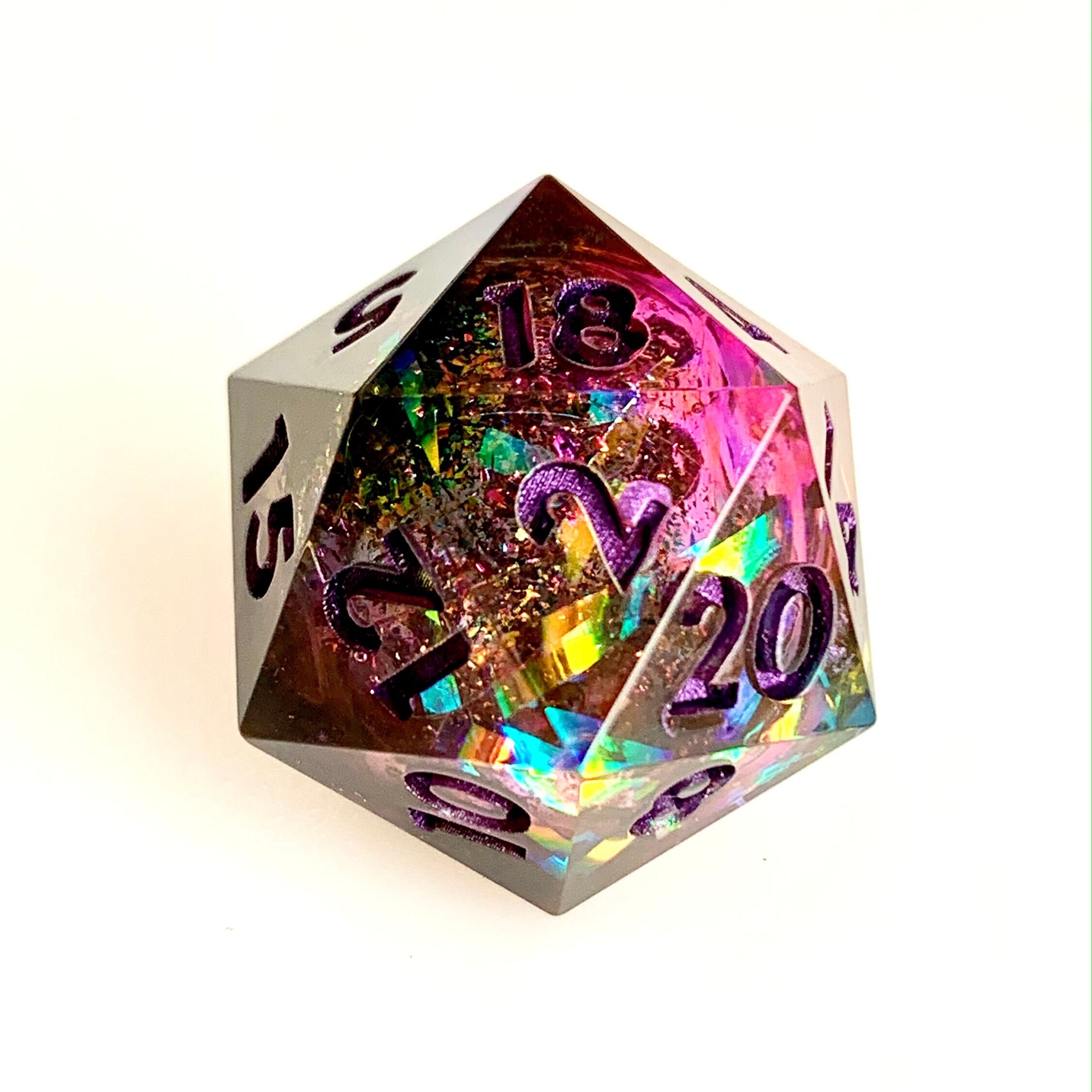 Rainbow Dream, 8-piece DND Dice Set, Handmade Dice Set, Sharp-edged ...