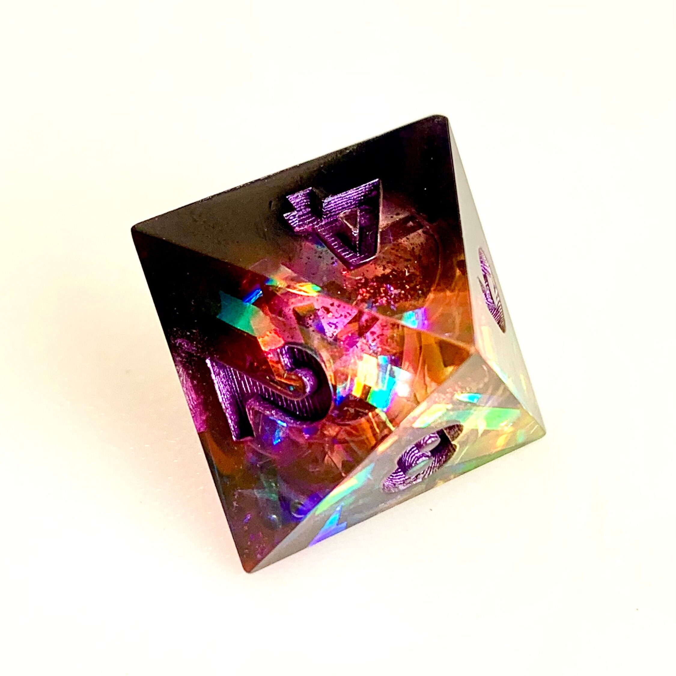 Rainbow Dream, 8-piece DND Dice Set, Handmade Dice Set, Sharp-edged ...