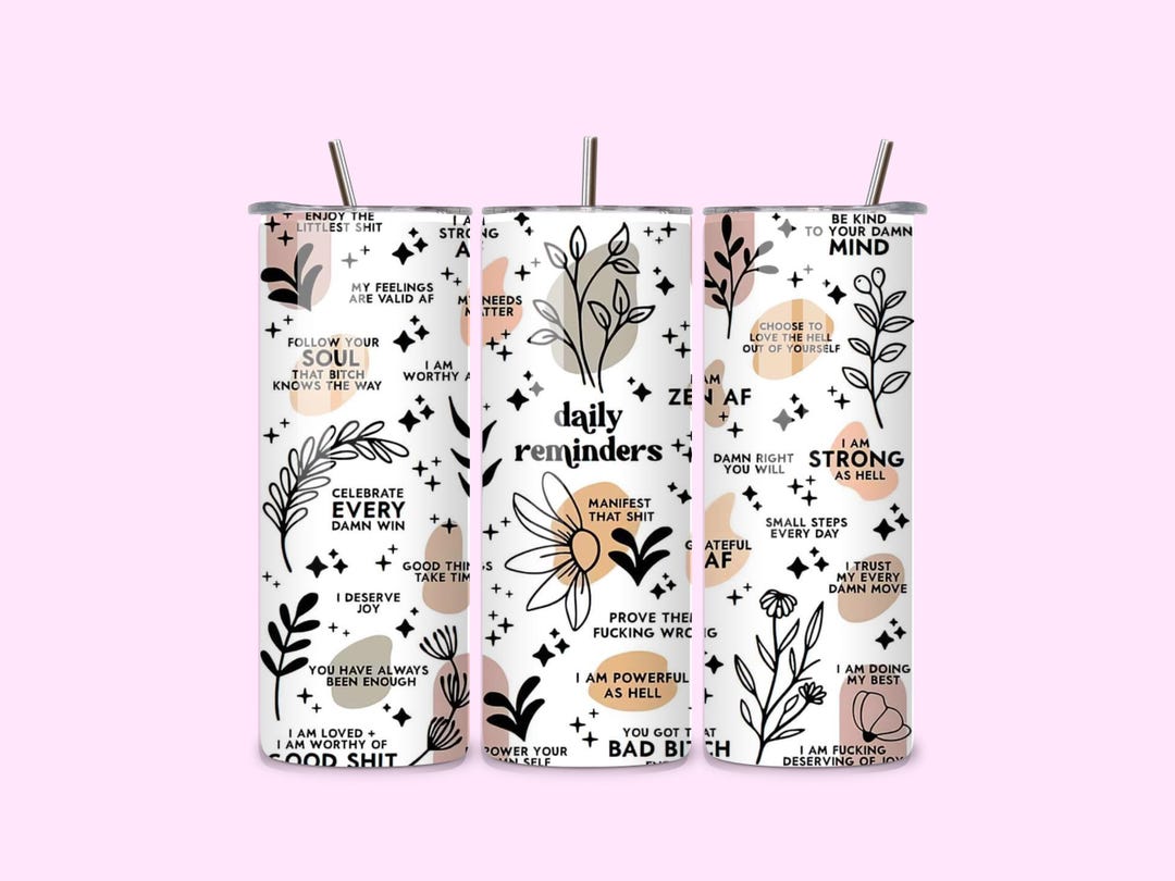 Daily Reminders Tumbler Wrap - Etsy