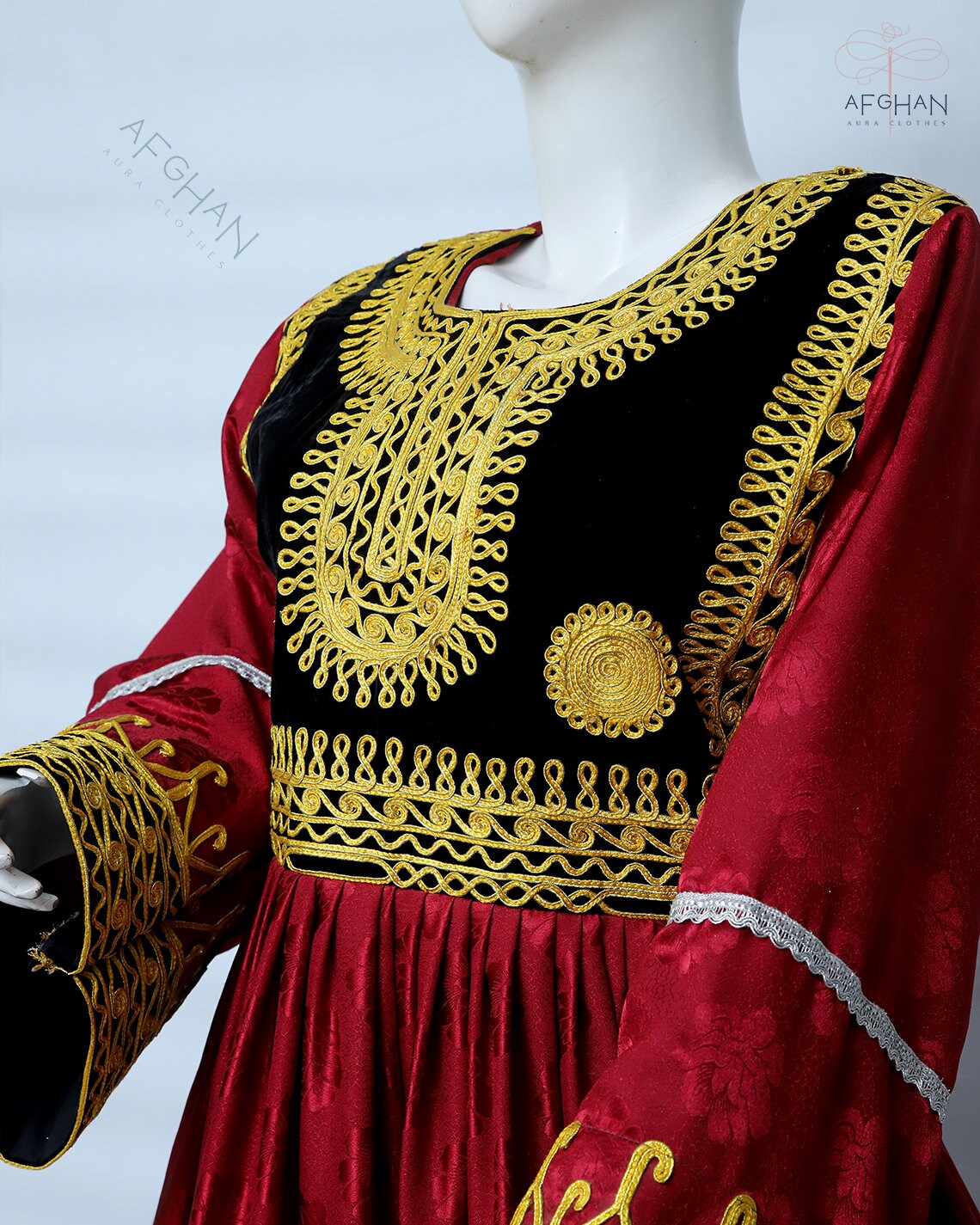 Silk Afghan Dress With Charama Embroidery Afghan Clothes Afghan ...