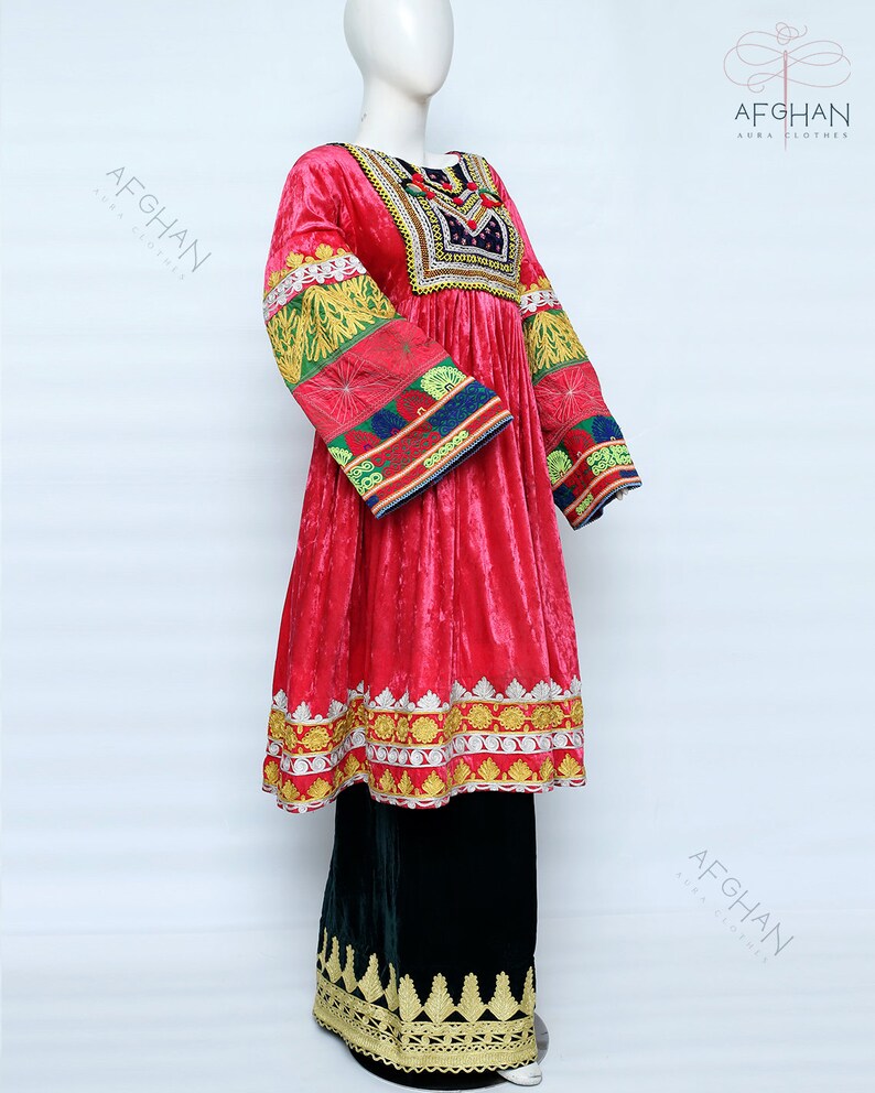Charama Velvet Afghan Dress Afghan Dress for Women Afghan Clothes ...