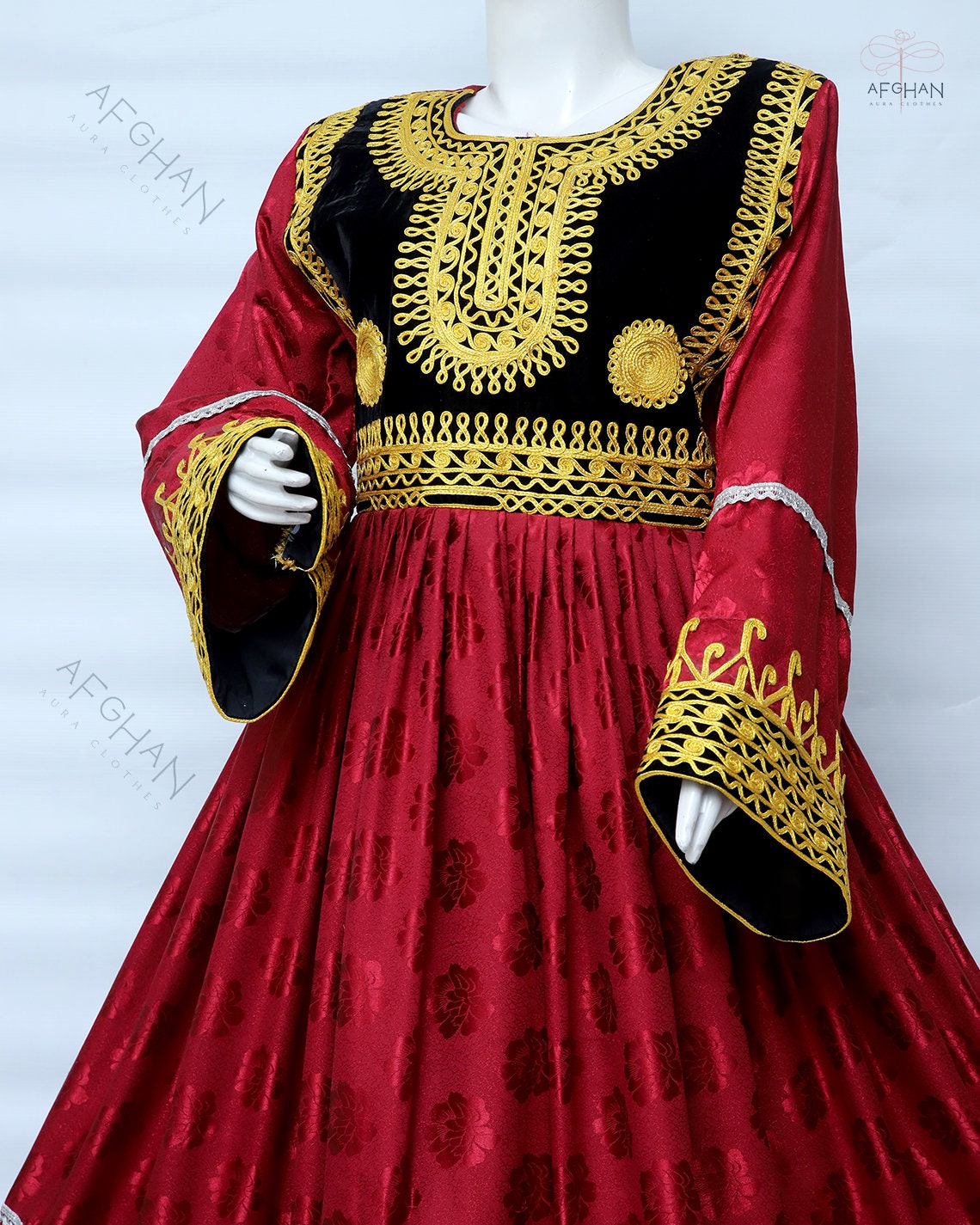 Silk Afghan Dress With Charama Embroidery Afghan Clothes Afghan ...