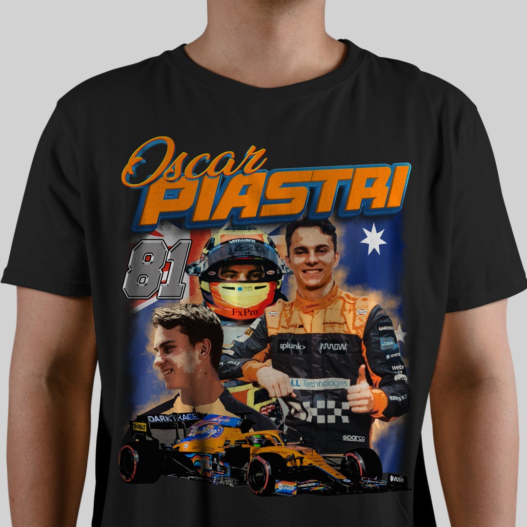 Oscar Piastri Mclaren Formula One Racing Vintage 90s Bootleg Unisex T ...