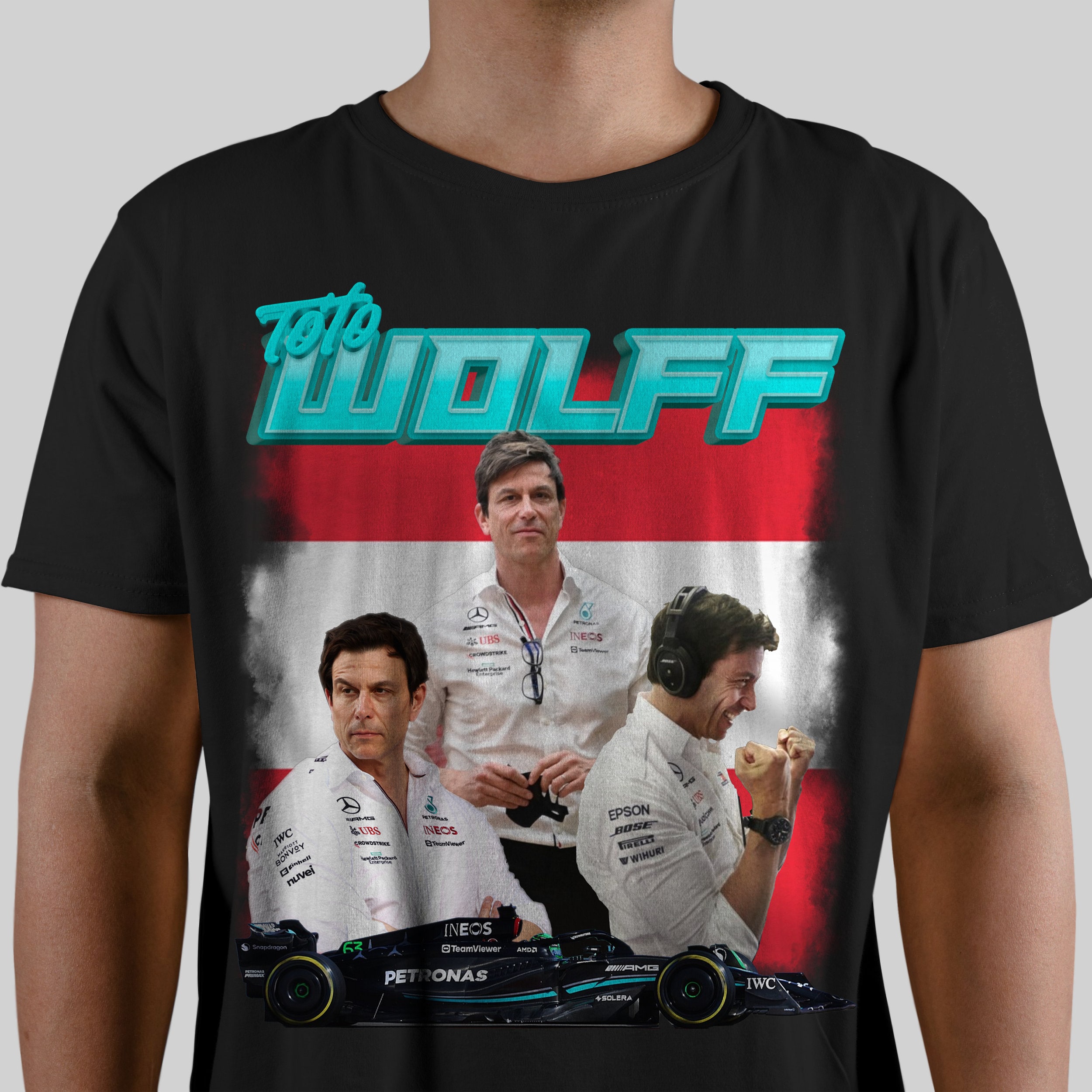 Toto Wolff Mercedes Formula One Racing Vintage 90s Bootleg Unisex T ...