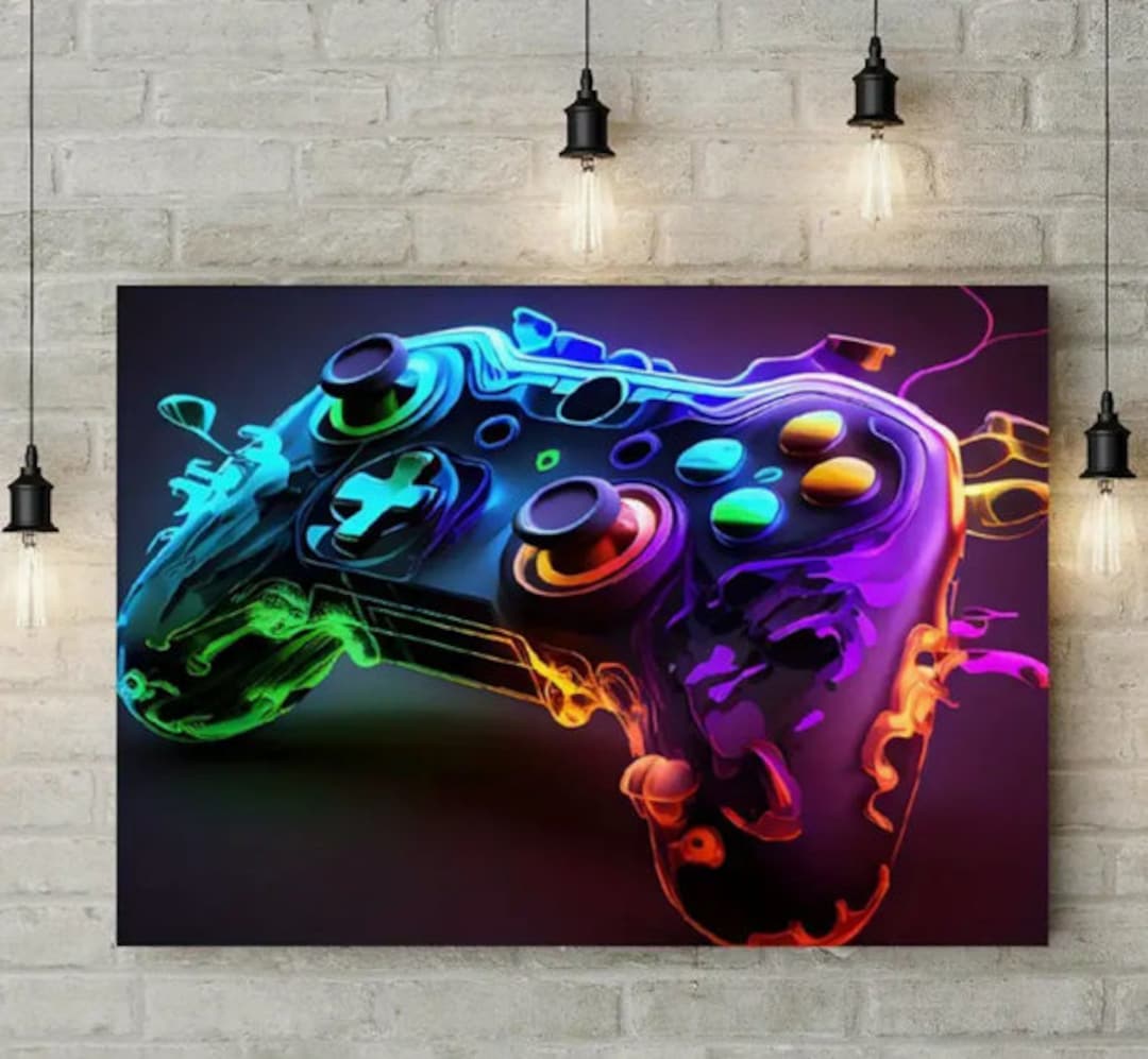 1pc Canvas Poster Modern Art Game Controller Handler Wall - Etsy