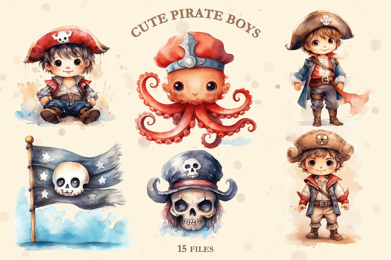 Pirate Nursery Art, Boy, Caribbean, Pirate Ship, Digital Print ...