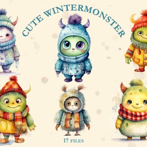 Cute Little Monster, Winter Monster, Dressed Monster, Fantasy Decor ...
