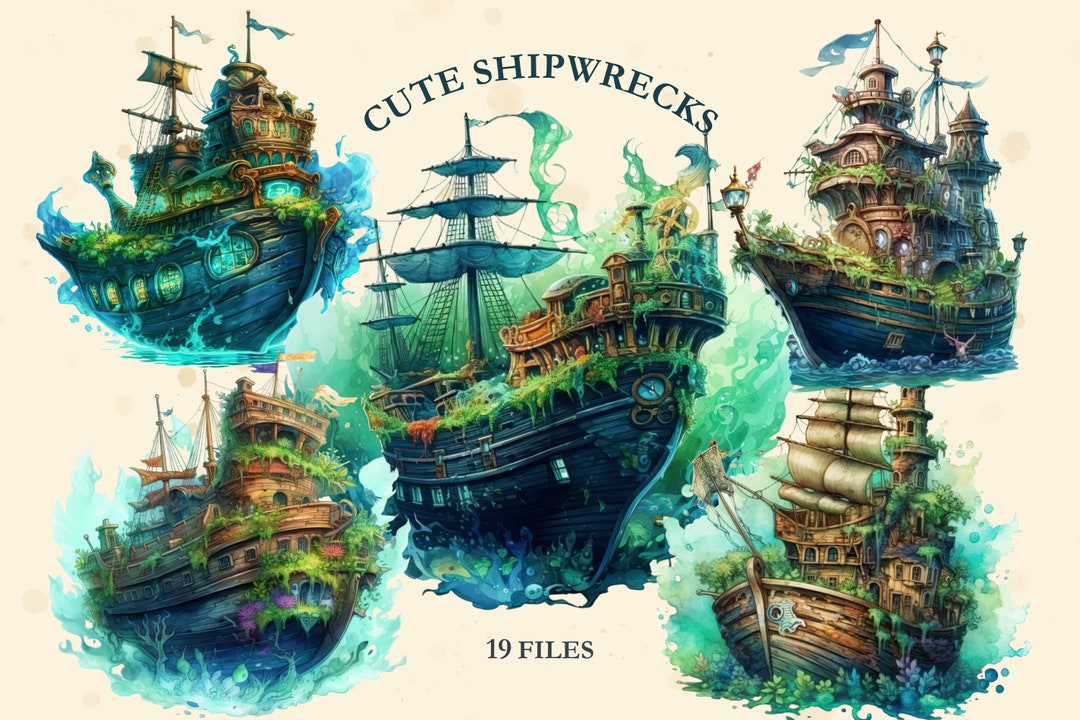 Underwater Shipwreck Clipart , Sunken Ship, Antlantis World, Pirate ...