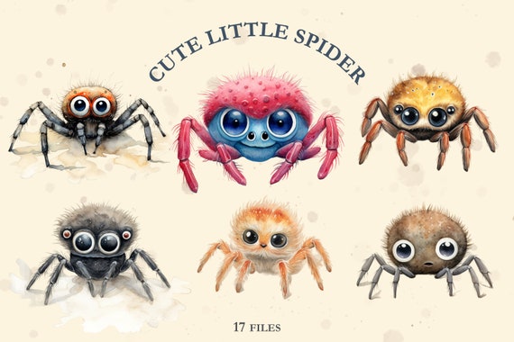 Friendly Spiders Clipart