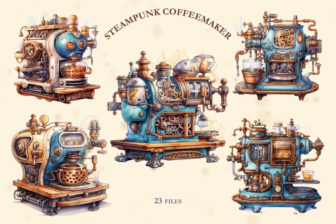 Steampunk Coffee Machine Retro Coffee Maker Industrial - Etsy