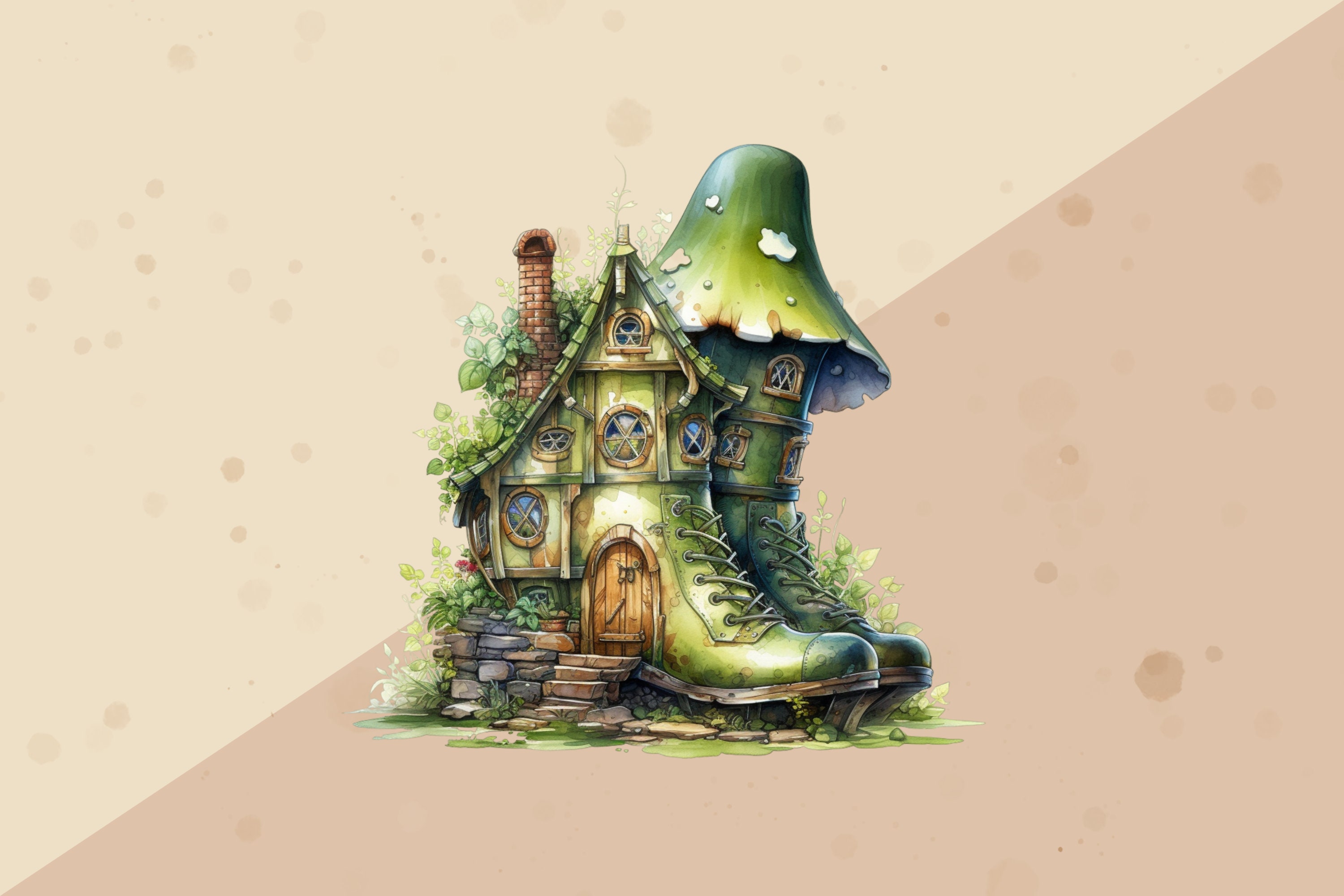 Fairy Boots House, Tiny House, Miniature Home, Tiny Cozy Cabin PNG ...