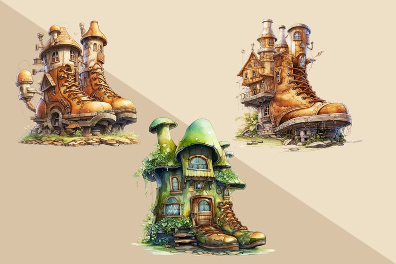 Fairy Boots House, Tiny House, Miniature Home, Tiny Cozy Cabin PNG ...