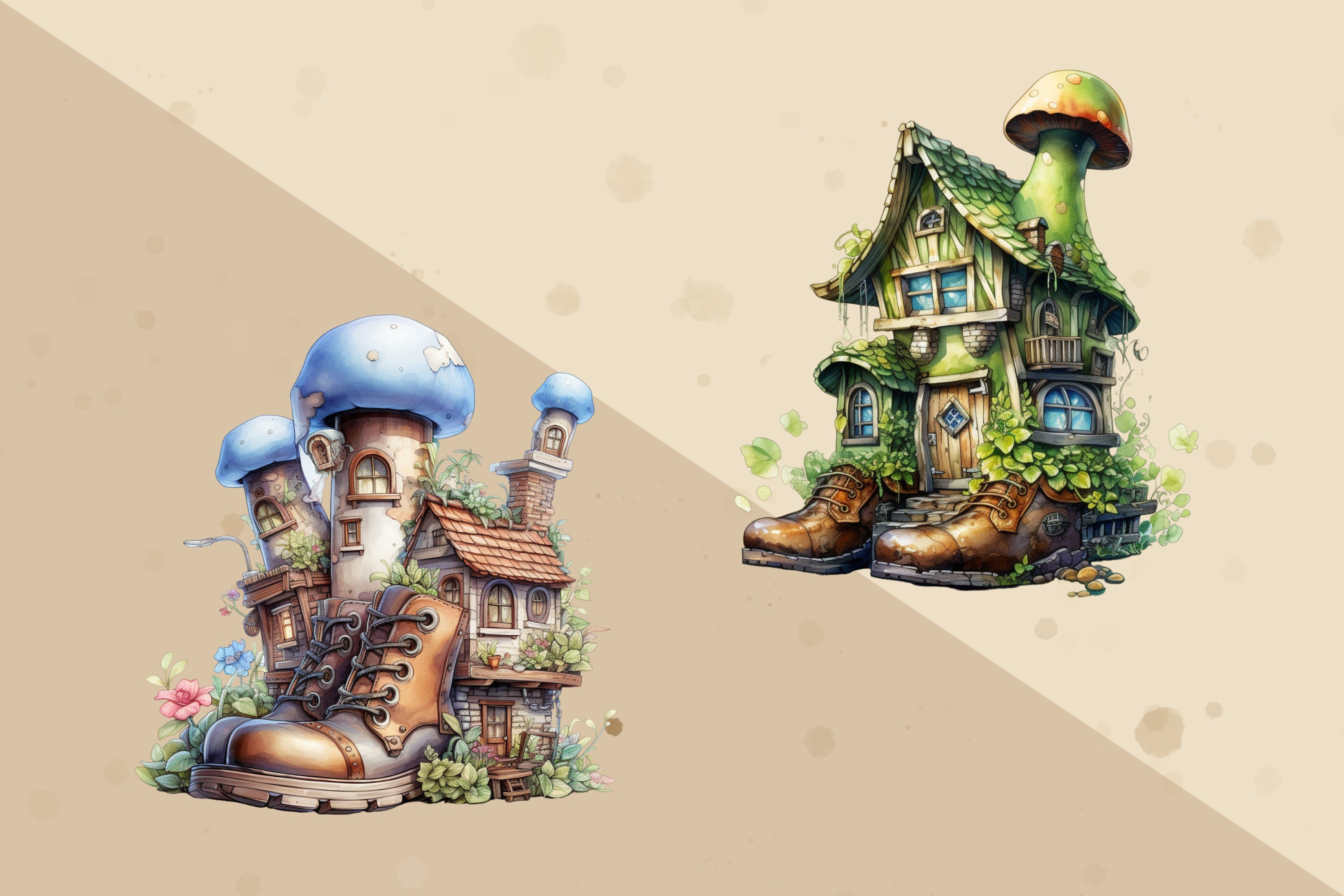 Fairy Boots House, Tiny House, Miniature Home, Tiny Cozy Cabin PNG ...