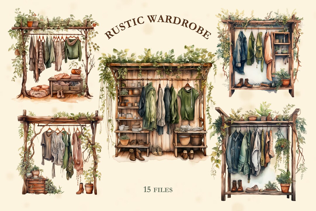 Rustic Wardrobe, Commercial Use, Wooden Racks,vintage, Rustic Furniture ...