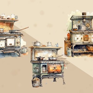 Vintage Cooking Stove, Antique, Retro Cooking, Nostalgic Kitchen, PNG ...