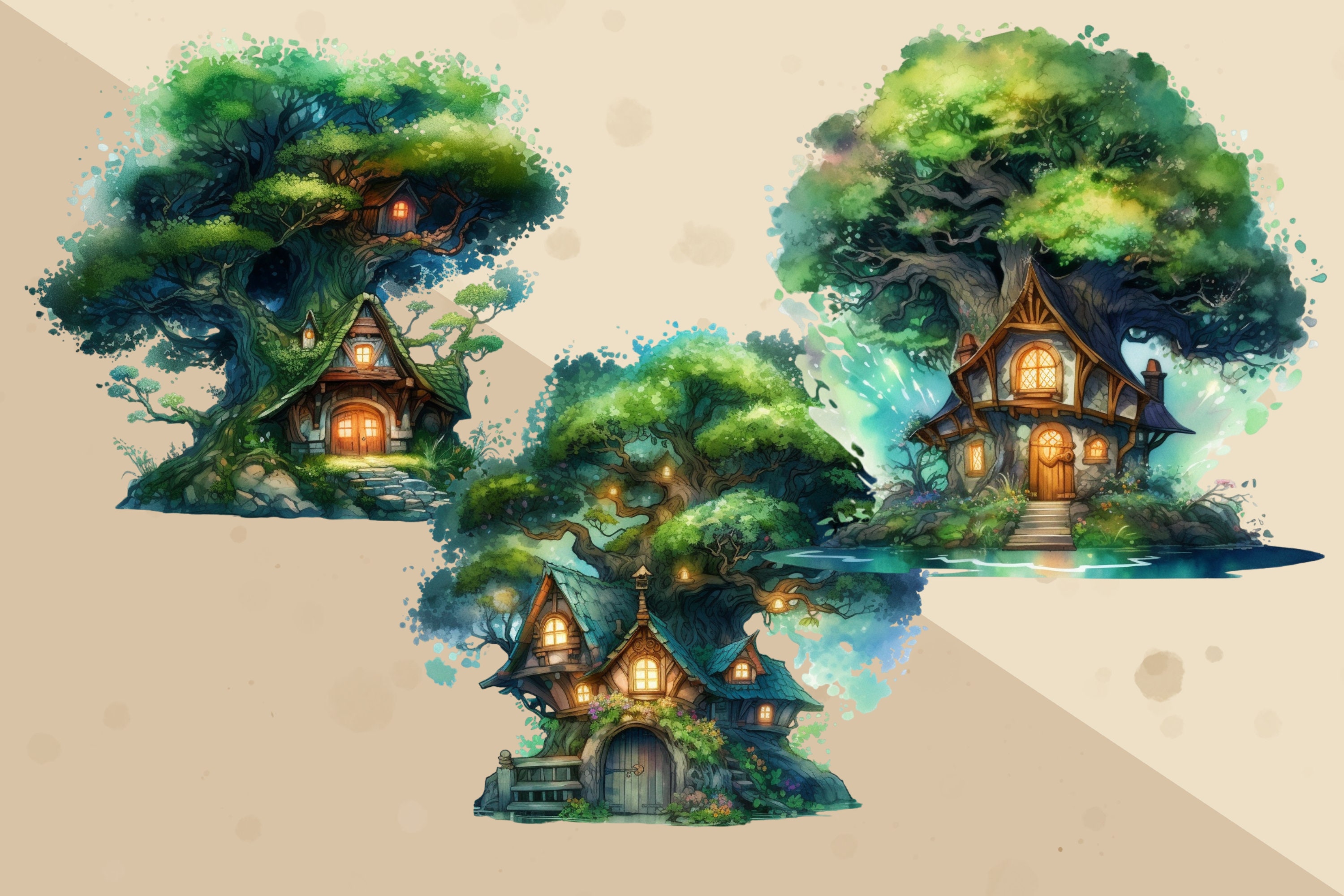 Witch Treehouse Fairy Magical Tree, Hobbit ,PNG, Journal, Diary ...