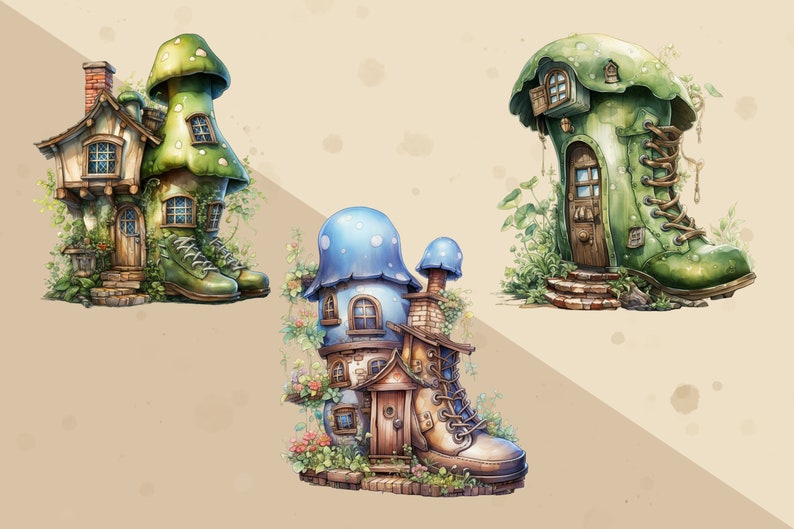 Fairy Boots House, Tiny House, Miniature Home, Tiny Cozy Cabin PNG ...